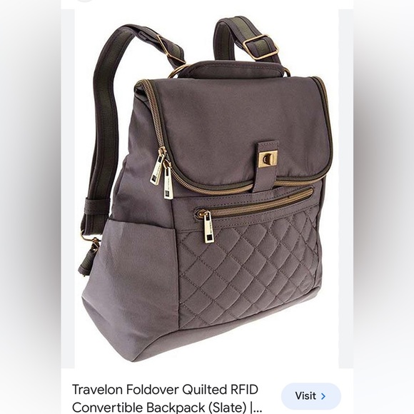 Travelon | Bags | Travelon Fold Over Quilted Convertible ...